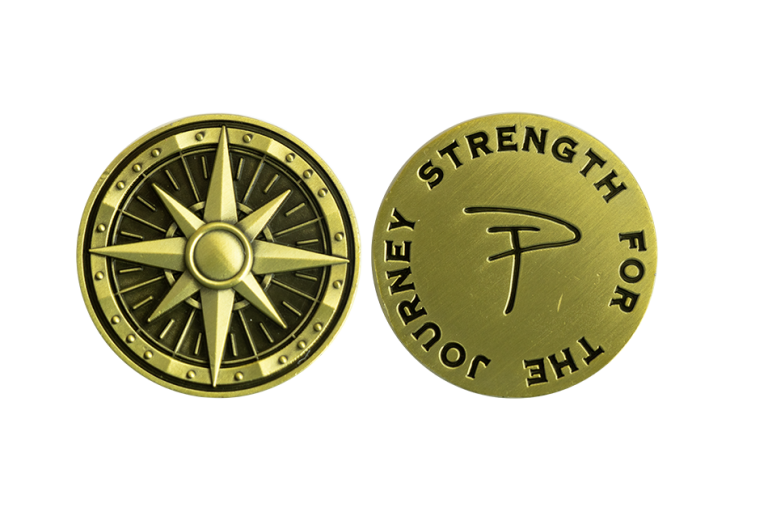 Compass Coins made from Bronze in Antique Finish | Coin USA