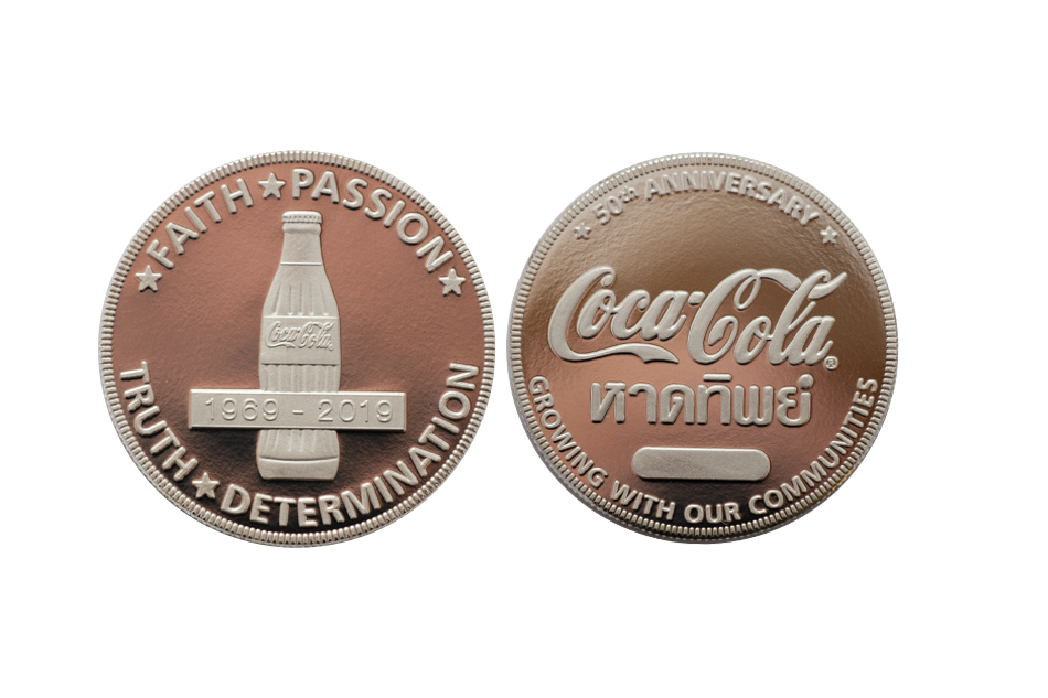 Custom Branded Coins. Coca Cola Coins in Polished Plate Finish | Coin USA Custom Branded Coins. Coca Cola Coins in Polished Plate Finish | Coin USA